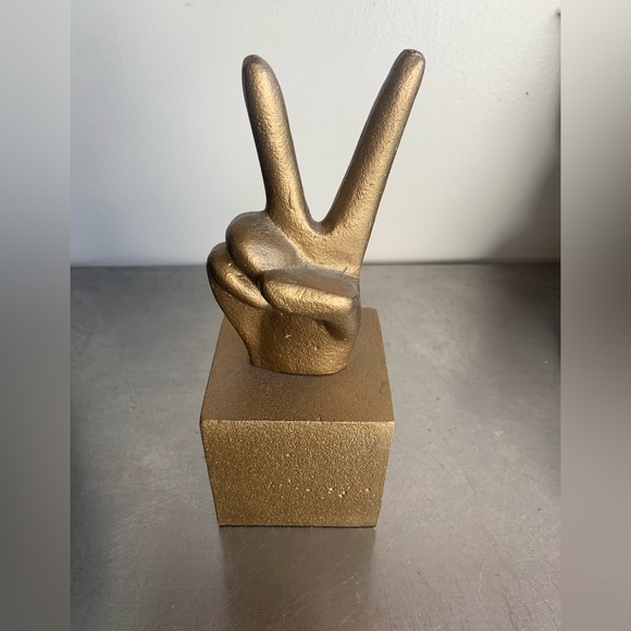 Threshold | Art | Gold Peace Hand Bookend Free With 2 Bundle | Poshmark